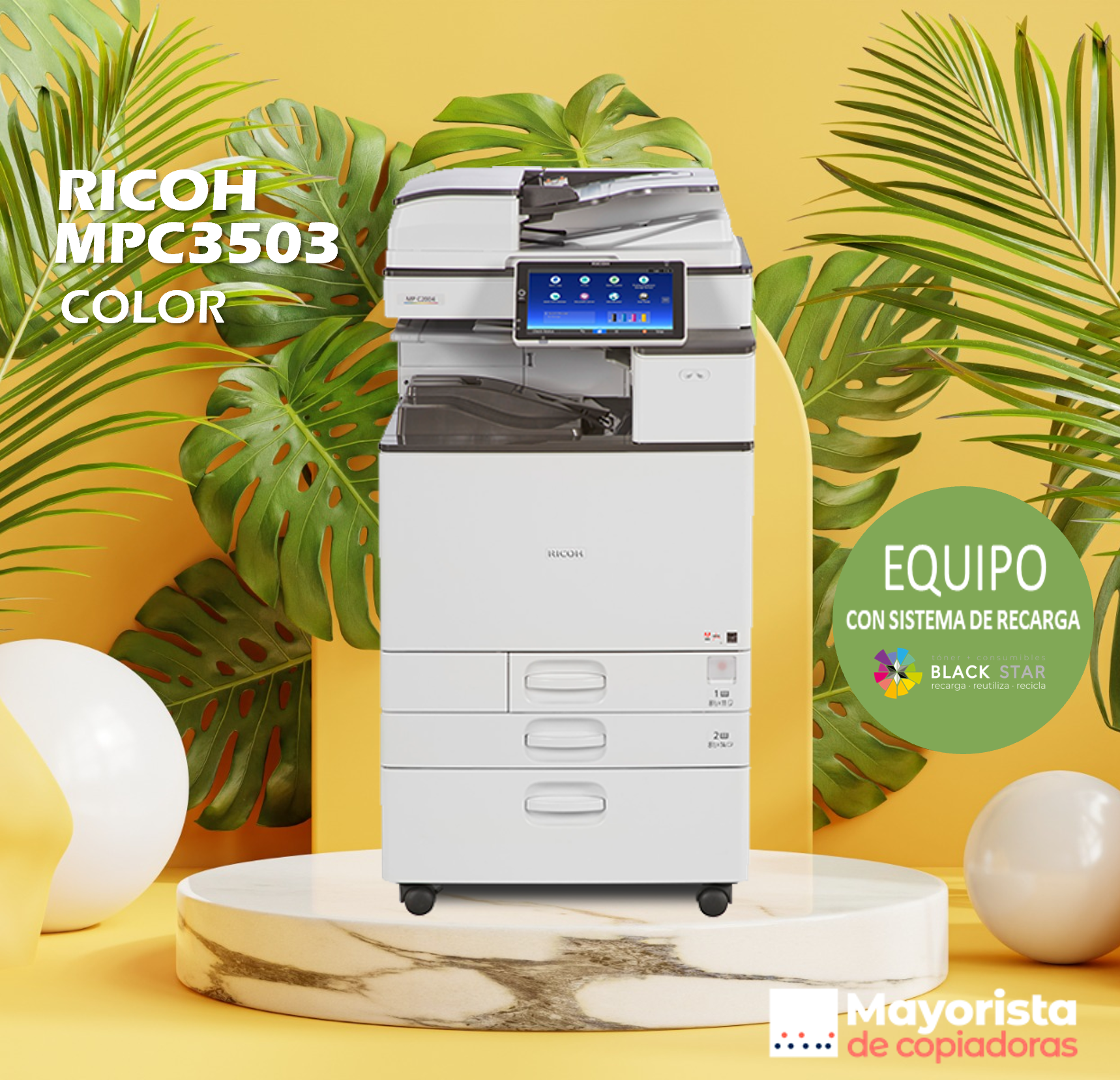 Impresora Multifuncional Color Ricoh MPC3503 Servicio Certificado