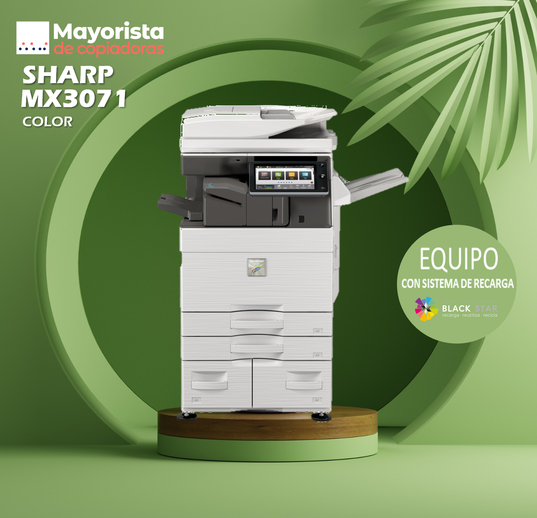 Impresora Láser Color Sharp MX3071 Servicio Certificado