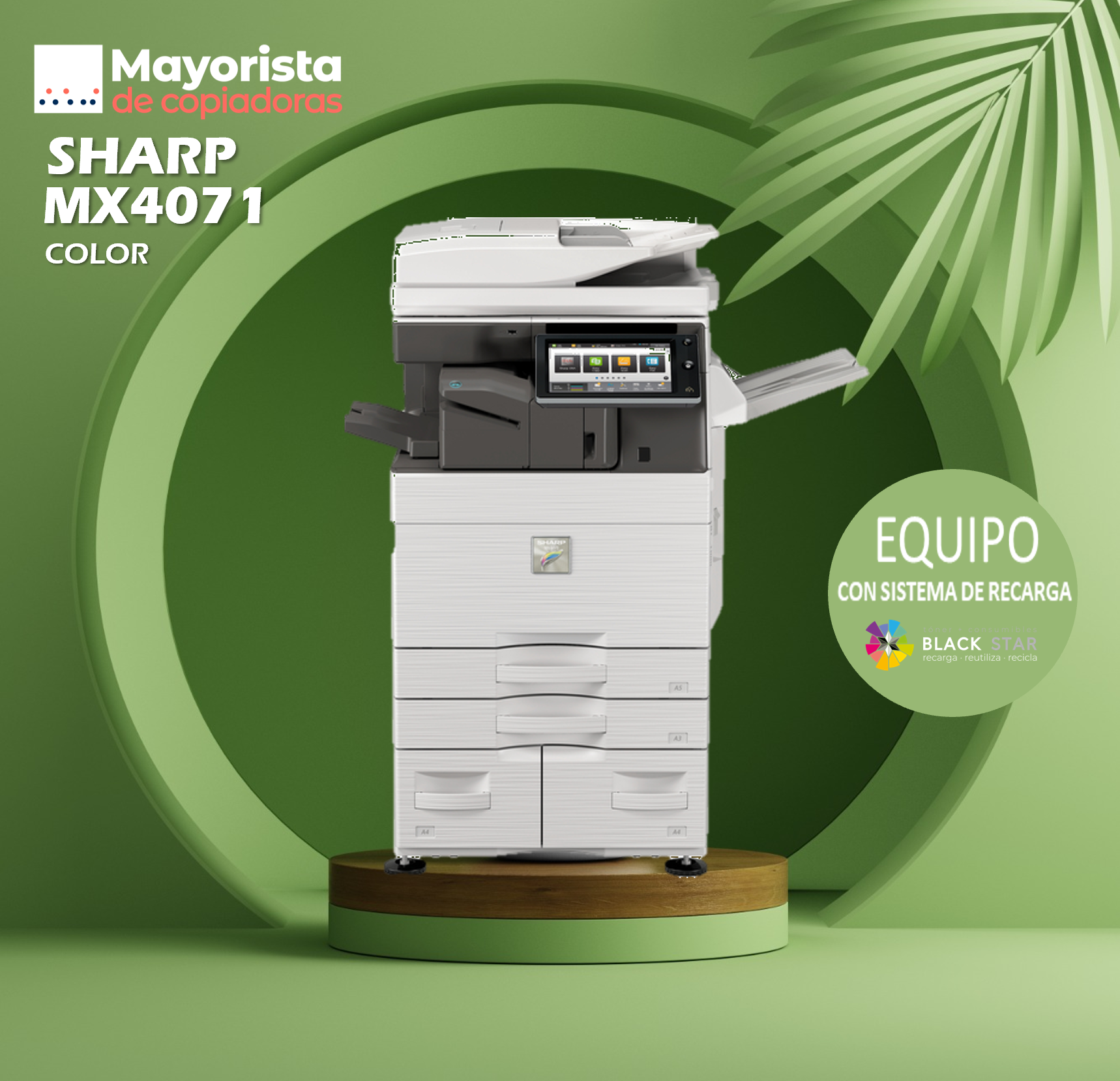 Impresora Láser Color Sharp MX4071 Servicio Certificado